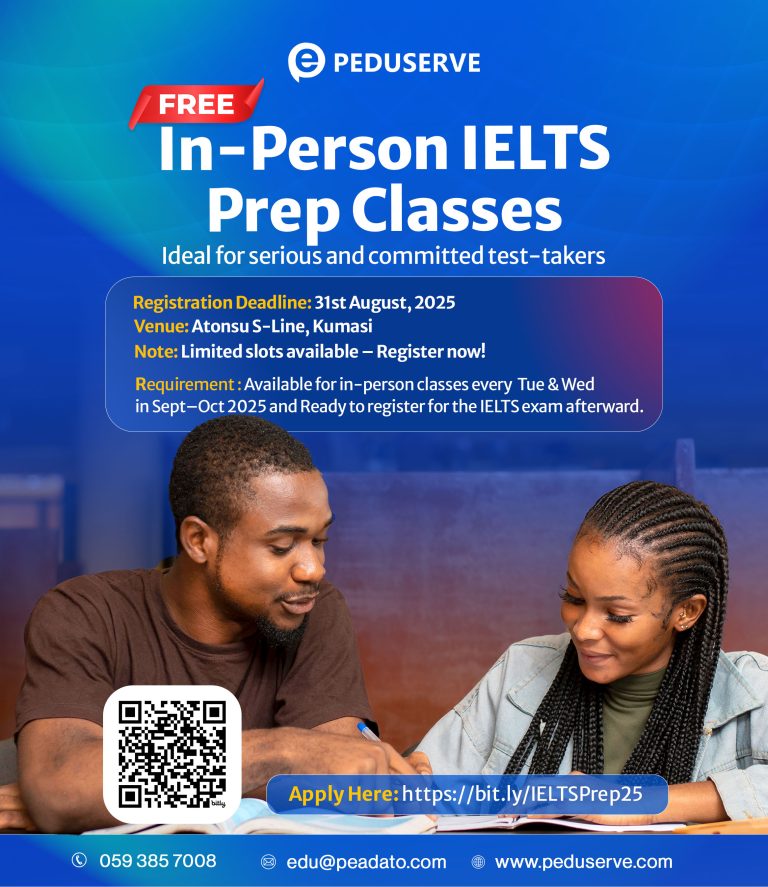 FREE IELTS PREP CLASSES – Peduserve